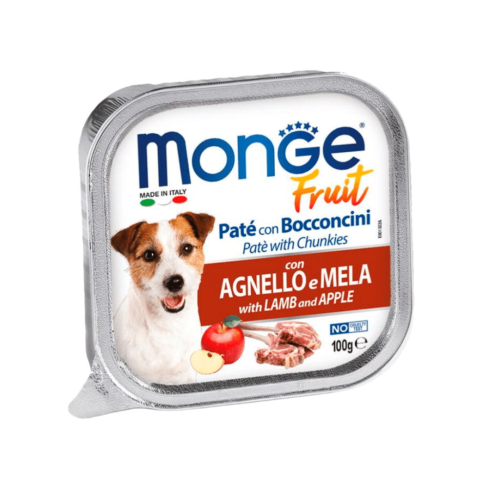 Monge Fruit Cordero y Manzana - Paté 100gr - Complete Pet Care